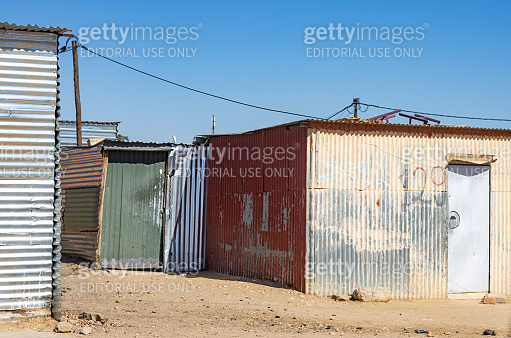 Corrugated Shack at Katutura Township near Windhoek at Khomas Region ...
