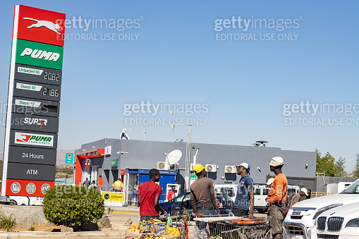 Young Men at Puma Gas Station in Windhoek at Khomas Region, Namibia ...