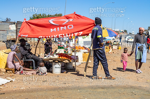 Street Market at Katutura Township near Windhoek at Khomas Region ...