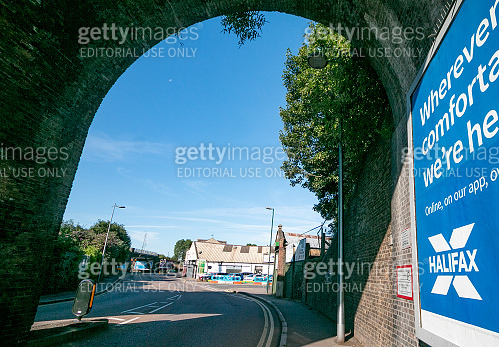 Halifax Bank Advert in Strood near Rochester at Kent, England 이미지 ...