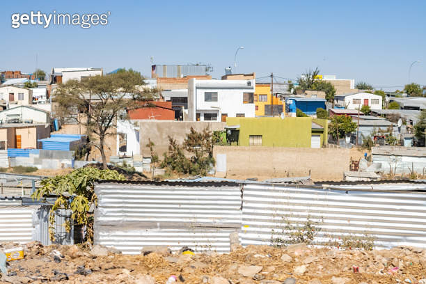 Corrugated Shack at Katutura Township near Windhoek in Khomas Region ...