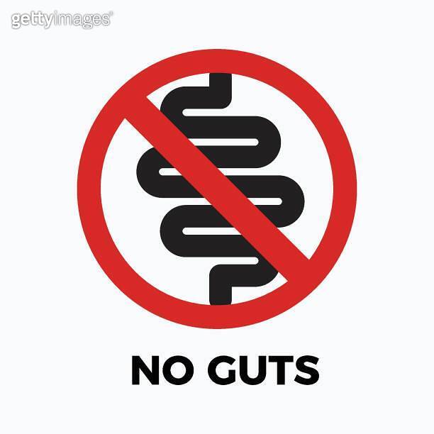 An abstract symbol of No Guts. Isolated Vector Illustration (1722666036 ...