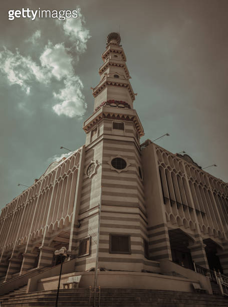 Architecture Design View of Al Alawi Mosque with Tower at Afternoon ...