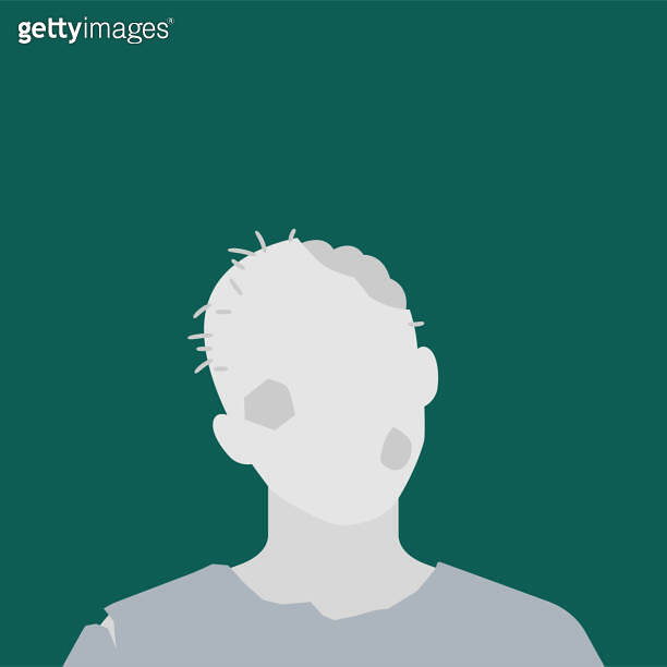 Portrait of the faceless Zombie. Isolated Vector Illustration 이미지 ...