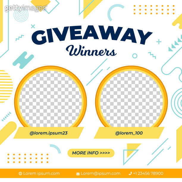 Giveaway Winner Announcement with Two Winner. for Social Media Post ...