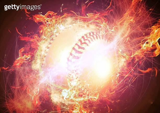 3d rendering exploding and flaming baseball ball 이미지 (1487927487) - 게티이미지뱅크