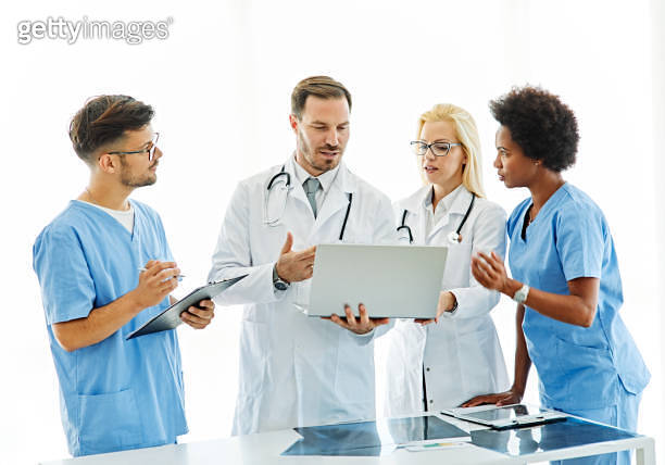 doctor hospital team medical document health medicine healthcare meeting teamwork laptop ...