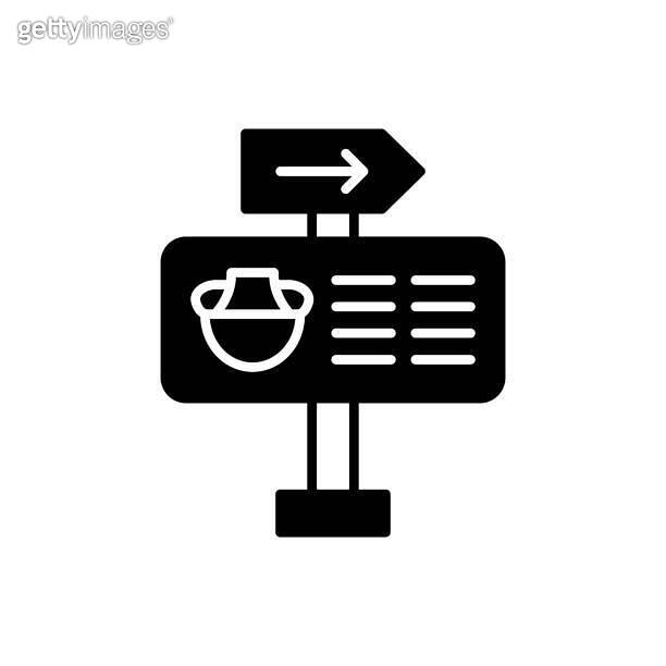 Guide Post icon in vector. Logotype (1710861716) 일러스트, 무료 일러스트, 아이콘, 무료 ...