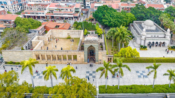 Aerial photography of Qingjing Temple Scenic Area in Quanzhou City ...
