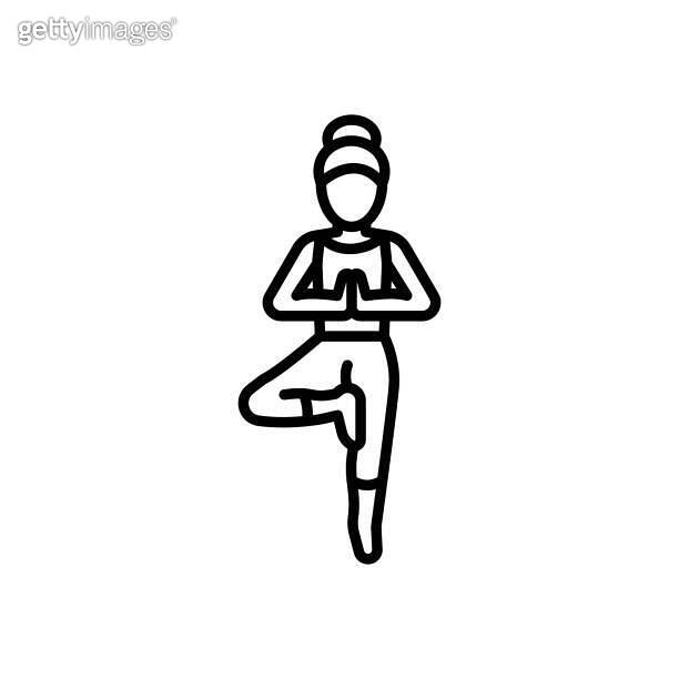 Tree Pose icon in vector. Logotype 이미지 (1709866748) - 게티이미지뱅크