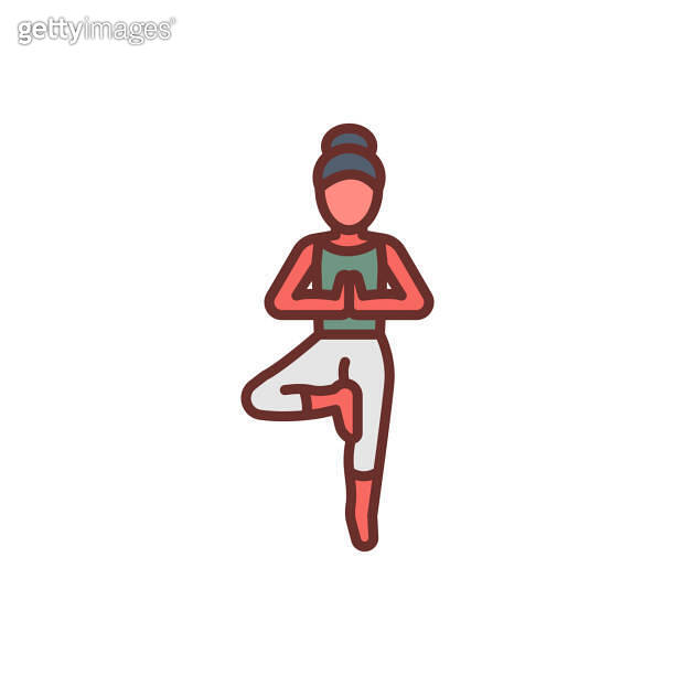 Tree Pose icon in vector. Logotype 이미지 (1709866844) - 게티이미지뱅크