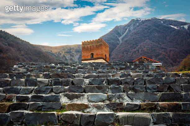 Sumug gala tower in the village of Ilisu, dates back to the 17th-18th ...