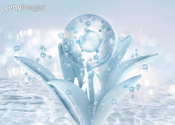 Lilly flower molecule concept 이미지 (1784991946) - 게티이미지뱅크