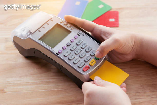 Credit card payment with EDC machine or credit card terminal ...