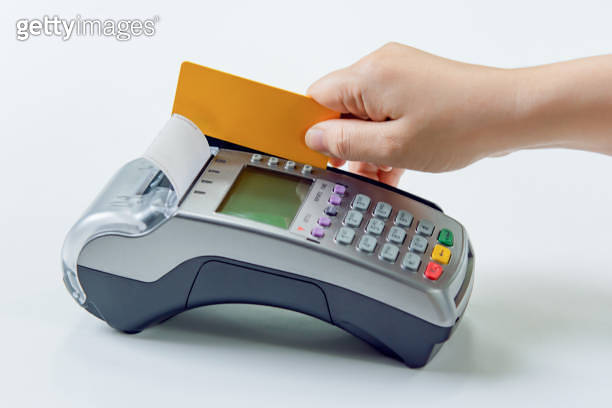 Credit card payment with EDC machine or credit card terminal ...