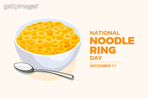 National Noodle Ring Day poster vector illustration (1804017953) 일러스트 ...