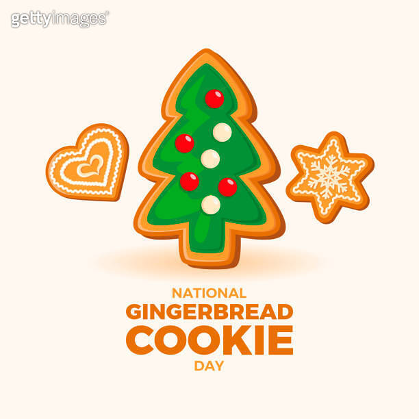 National Gingerbread Cookie Day poster vector illustration (1720592875 ...