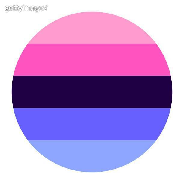 Omnisexual flag colors with striped circle shape vector illustration ...