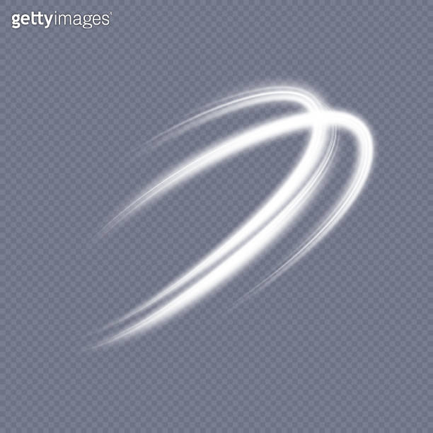 Vector illustration of dynamic light sources on a transparent ...