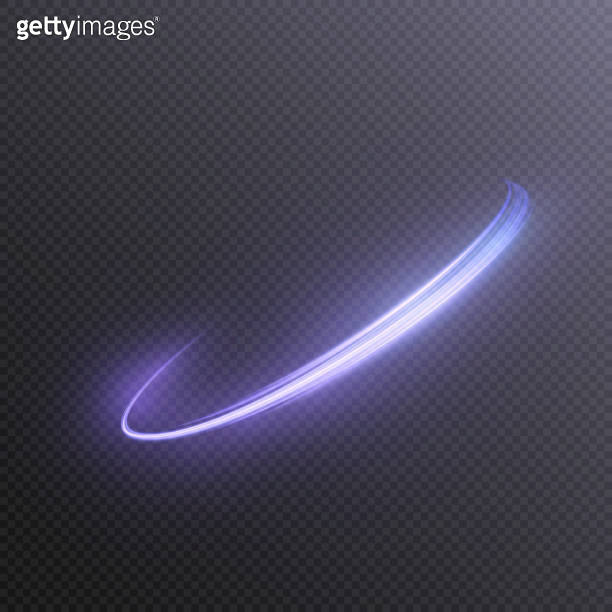 Light whirl. Curve neon line light effect. (1466459241) 일러스트, 무료 일러스트 ...