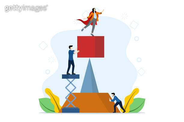 Teamwork Concept Creative People Working Together to Achieve Goals ...