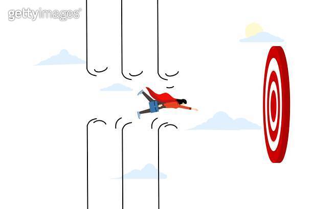 concept of overcoming difficulties or challenges to success, obstacles ...