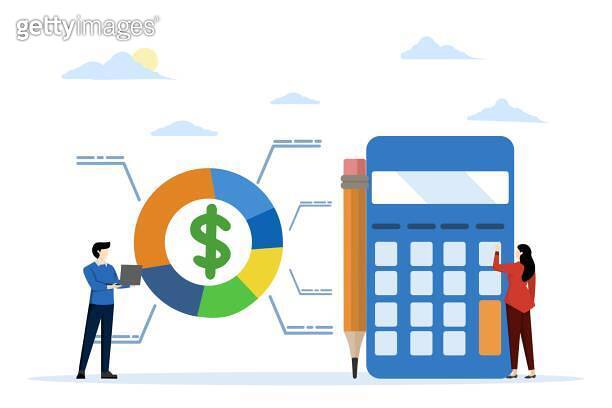 budget or savings concept, debt and investment analysis, Cost structure ...