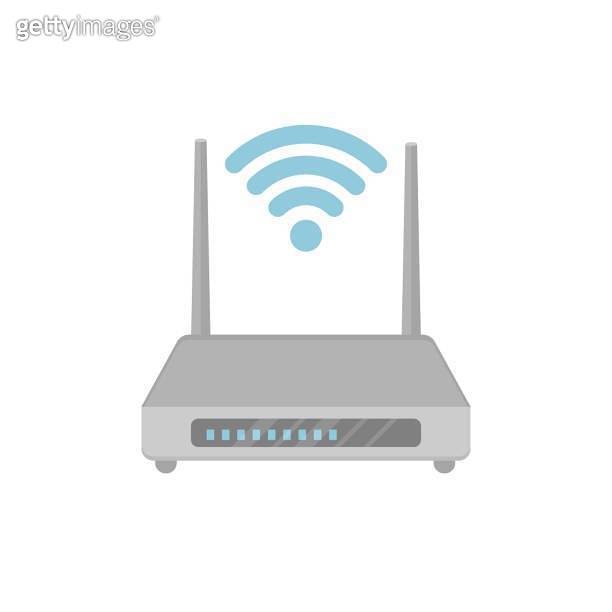 Wi-Fi access point, laptop and phone connection to Wi-Fi point ...