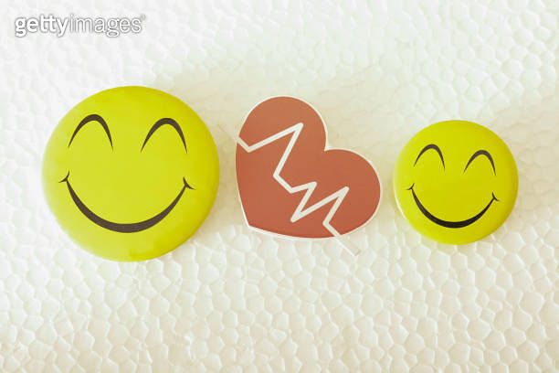 A happy face emoticon with health symbol. Keeping healthy life style ...