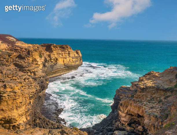 View of the inlet above the Grotto, Port Campbell National Park, Great ...