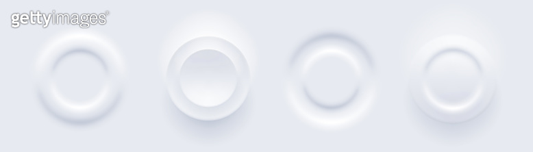 Neumorphism round buttons set. 이미지 (1451801416) - 게티이미지뱅크