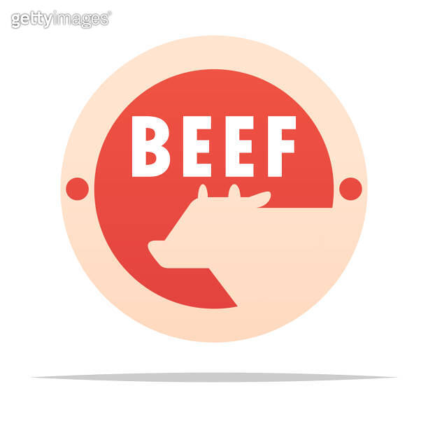 Beef meat label sticker vector isolated illustration 이미지 (1473122844 ...