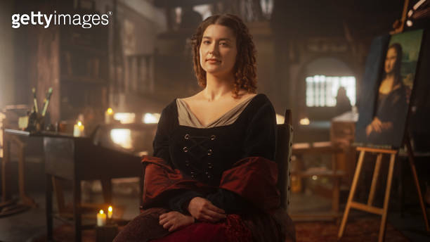 Renaissance Era Representation: Beautiful Young Woman Posing for a ...