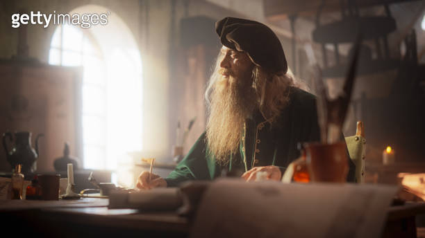Representation of Historical Figure in Philosophy Writing his Next Book ...