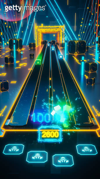 Futuristic High-Tech 3D: Action Virtual Arcade Video Game, Shooting ...