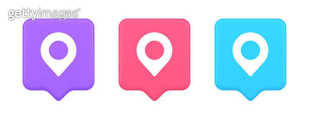 GPS map pin location service button application direction distance ...