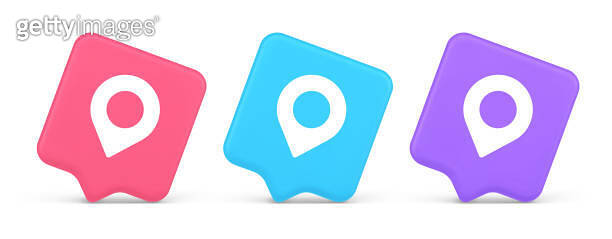 GPS map pin location service button application direction distance ...