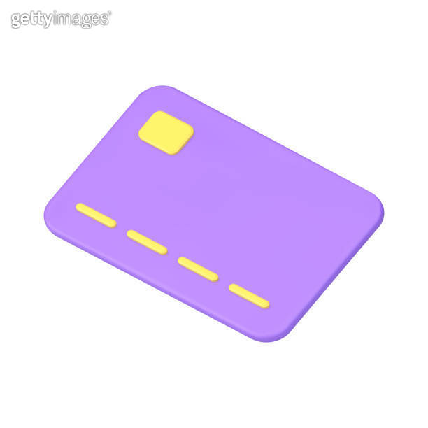 Debit credit card purple plastic electronic currency payment financial ...