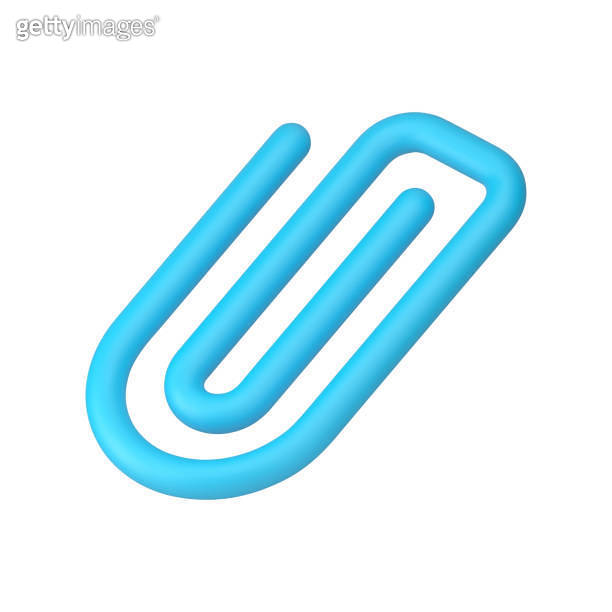 Paper clip wire paperwork note reminder document attaching blue ...
