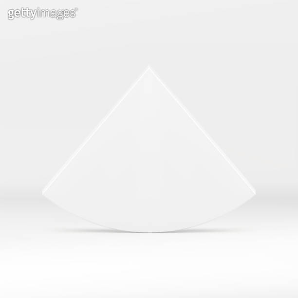 3d curved triangle vertical geometric decor element minimalist wall ...