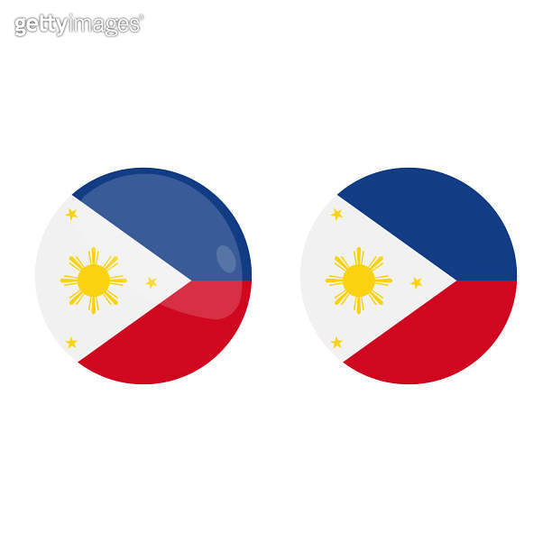 Philippine Flag Icon Vector Design. (1469672184) - 게티이미지뱅크