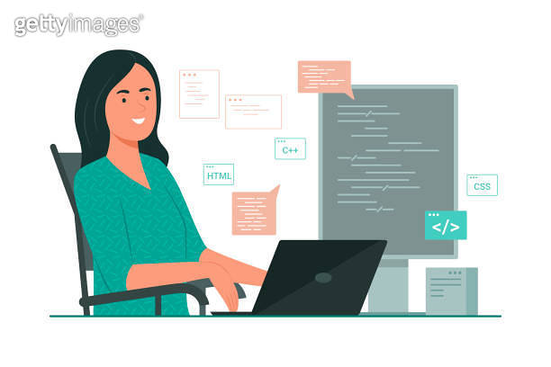 Programmer Process Coding for Software Development Concept Illustration (1610730706) - 게티이미지뱅크