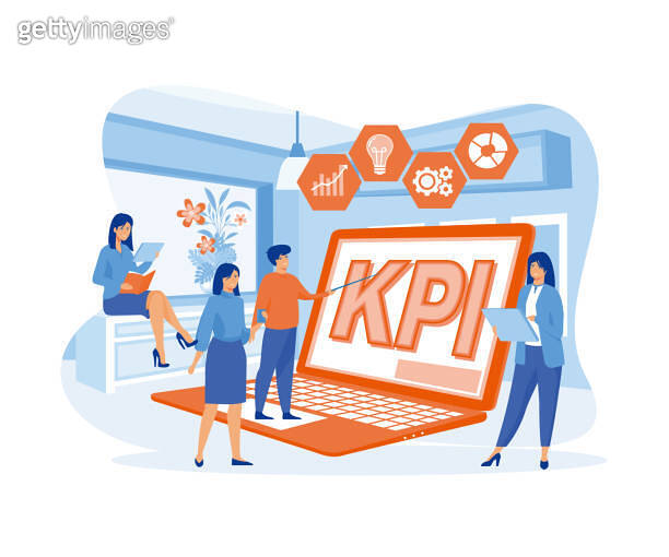 Kpi Data Report, Key Performance Indicators with Business Characters ...