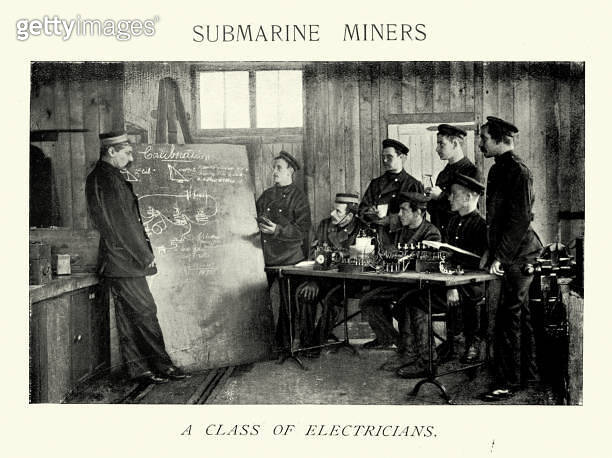 Royal Engineers Sea miners, Class of electricians, Victorian British ...