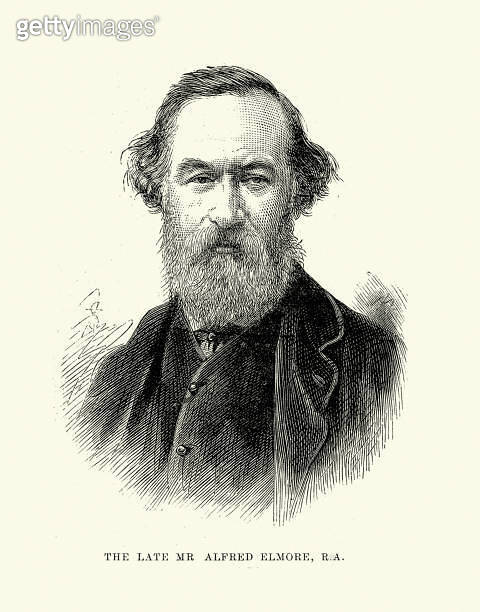 Vintage illustration of Alfred Elmore a British history and genre ...