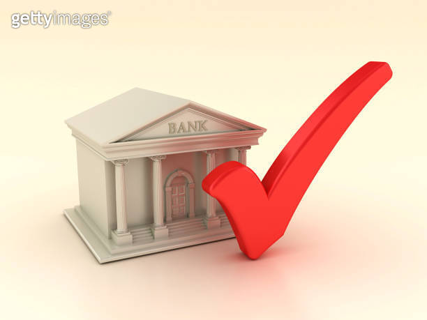 Bank Building with Check Mark 이미지 (1695473699) - 게티이미지뱅크