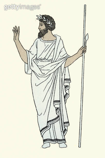 Mens fashions of Ancient Greece, Classical greek Man dressed in robe ...
