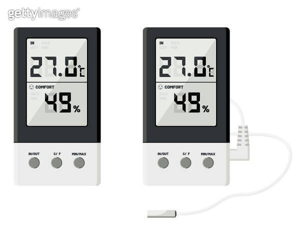 thermo hygrometer used determine humidity, measure temperature and ...