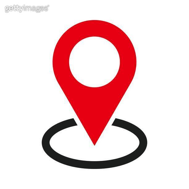 Simple icons representing locations and map pins 이미지 (1825684146) - 게티이미지뱅크