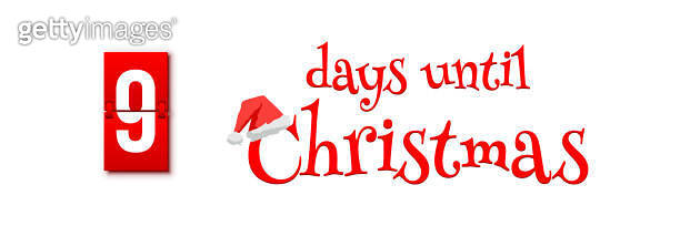 Countdown of days until Christmas, advent calendar with flip numbers ...